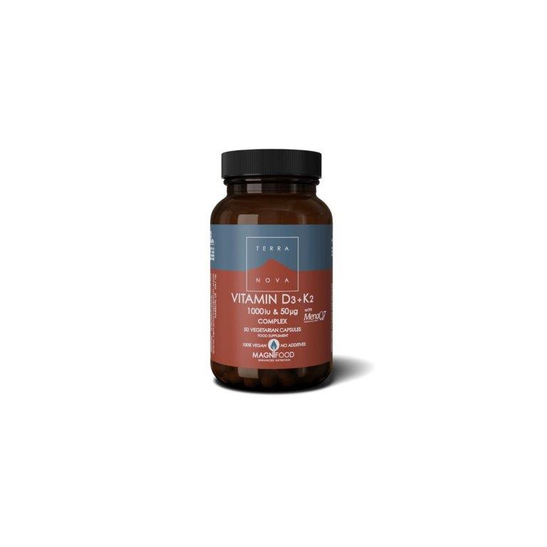 TERRANOVA VITAMIN D3+K2 1000IJ+50MCG 50 KAPSULA