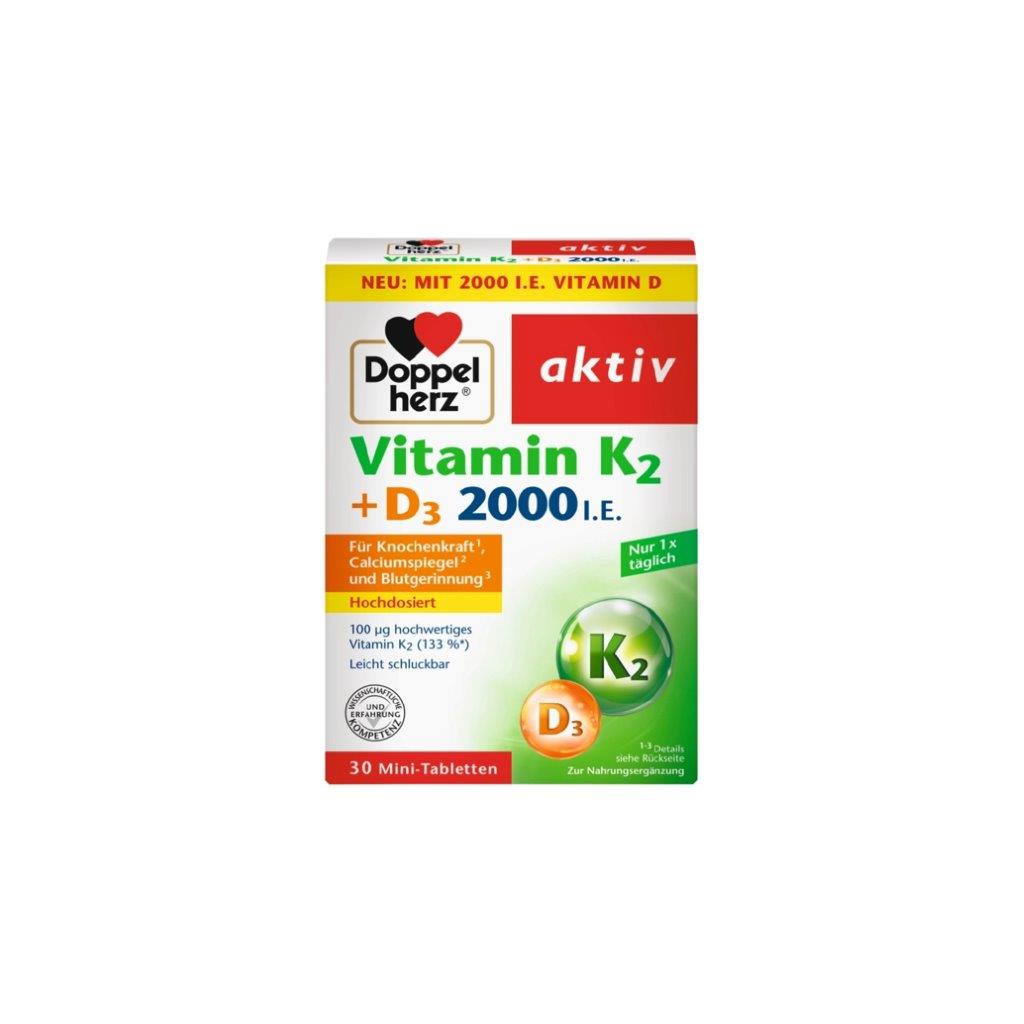 Doppelherz VITAMIN D3 2000 IJ + VITAMIN K2 100 µg