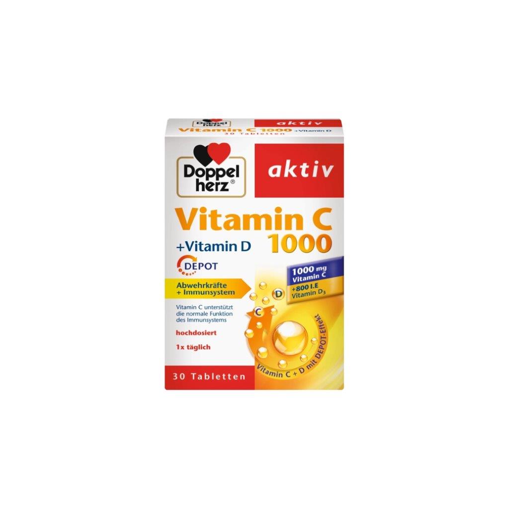 Doppelherz aktiv VITAMIN C 1000 + 800IJ VITAMIN D