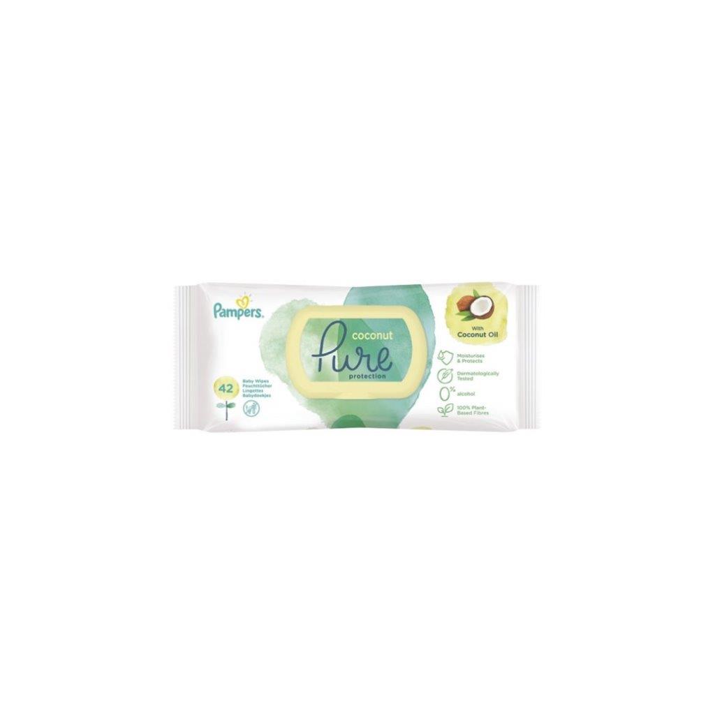 PAMPERS VLAŽNE MARAMICE PURE PROTECT COCONUT