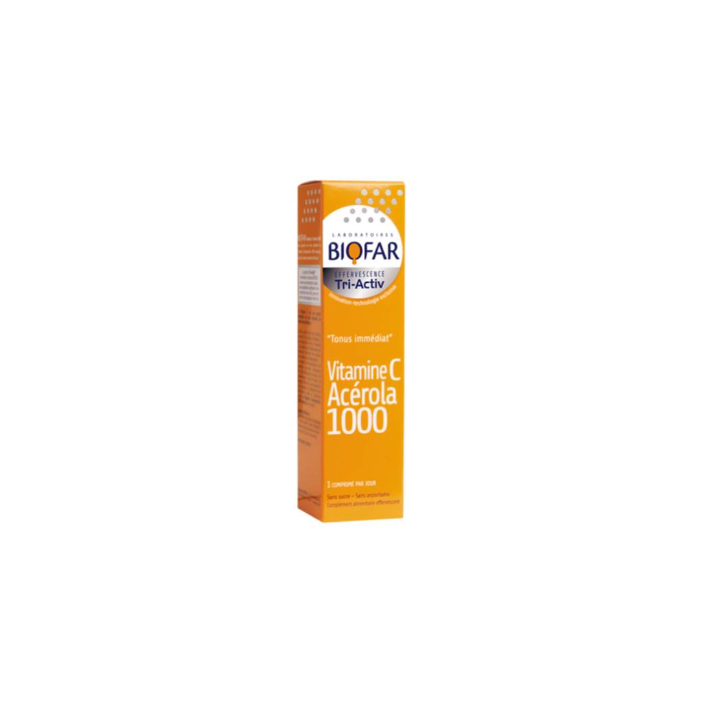 BIOFAR TRI-ACTIV VITAMIN C ACEROLA 1000 ŠUMEĆE TABLETE