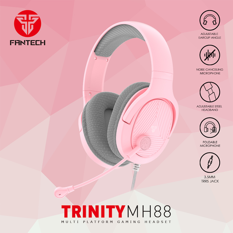 Slusalice Gaming Fantech MH88 Trinity Sakura