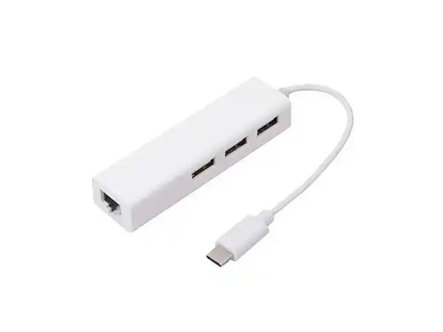 USB adapter-koverter TIP C - 3xUSB 3.0+RJ45 Linkom