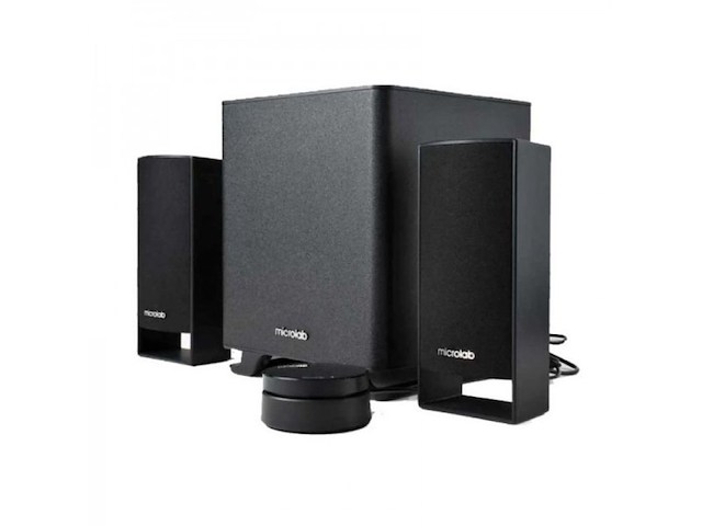 Microlab M-600BT Aktivni drveni zvucnici 2.1 40W RMS(16W,2x12W) BLUETOOTH k-daljinski, 3.5mm CRNI