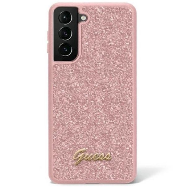 LICENSED GUESS Futrola za Samsung S23 Pink Glitter Script