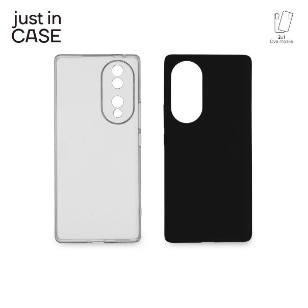 JUST IN CASE 2u1 Extra case MIX crni paket za Honor 70