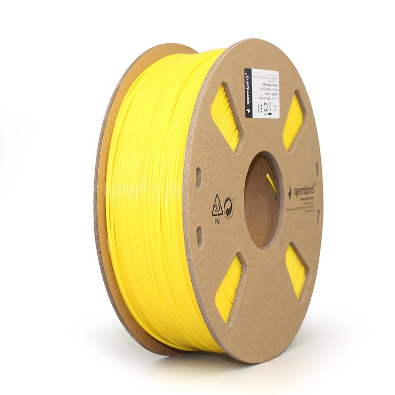 Gembird ABS žuti filament za 3D štampač 1.75mm 1000gr