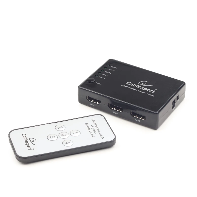Gembird (DSW-HDMI-53) adapter 1xHDMI izlaz (ženski) na 5x HDMI ulaz (ženski) crni