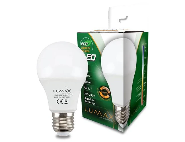 Lumax ECO led sijalica E27 toplo bela 9W (60-80W)