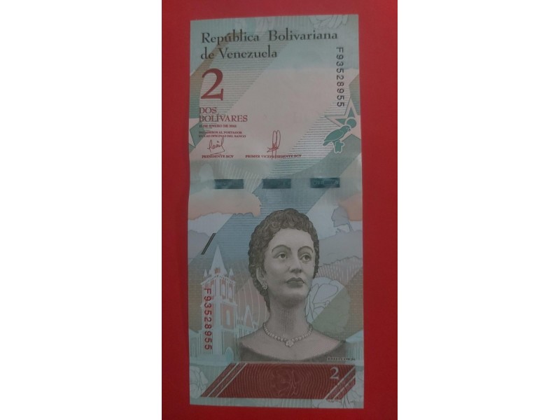 2 bolivares 2018 god Venecuela UNC