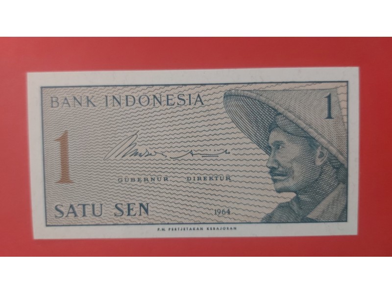 1 sen 1964 god Indonezija UNC