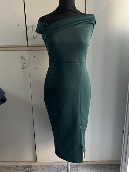Zelena šivena haljina
