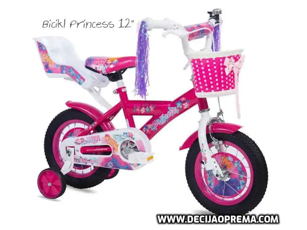 Bicikl Galaxy Princess 12″ za decu Roza