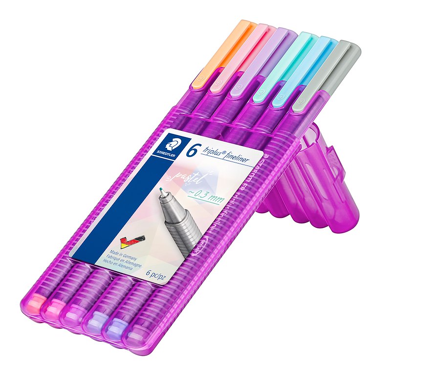 Set fineliner pastel 1/6