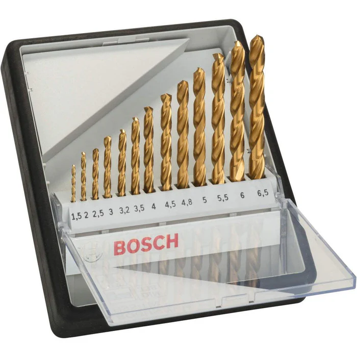 Bosch 13-delni Robust Line set burgija za metal HSS-TiN, 135° 1,5; 2; 2,5; 3; 3,2; 3,5; 4; 4,5; 4,8; 5; 5,5; 6; 6,5 mm, 135° - 2607010539