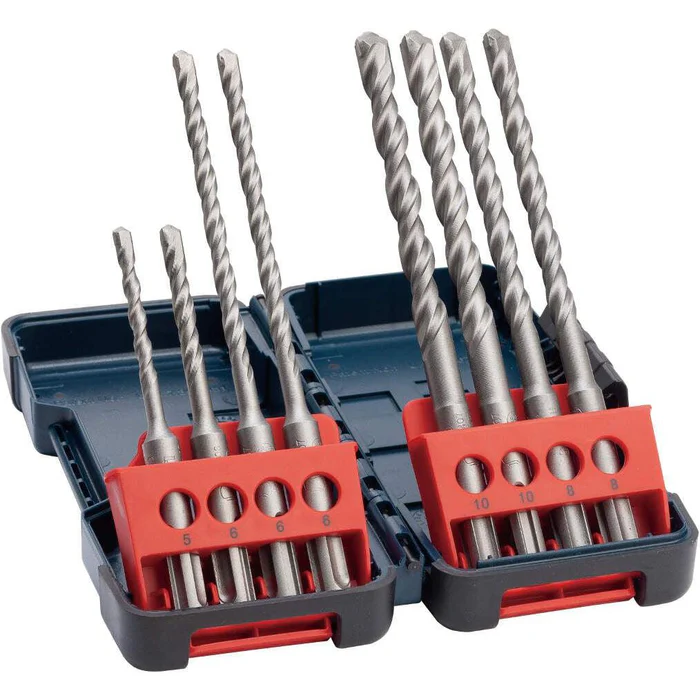 Bosch 8-delni set hamer burgija SDS-Plus-3, Tough Box 5 x 110 (1x); 6 x 110 (1x); 6 x 160 (2x) mm; 8 x 160 (2x); 10 x 160 (2x) - 2607019903