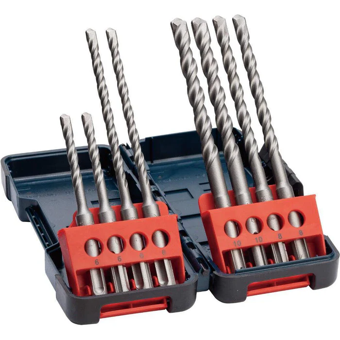 Bosch 8-delni set hamer burgija SDS-Plus-3, Tough Box 6 x 110 (2x); 6 x 160 (2x); 8 x 160 (2x); 10 x 160 (2x) mm - 2607019902