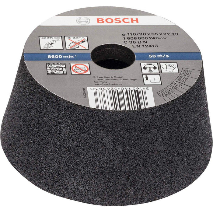 Bosch brusni lonac, konusni-kamen/beton 90 mm, 110 mm, 55 mm, 36 - 1608600240
