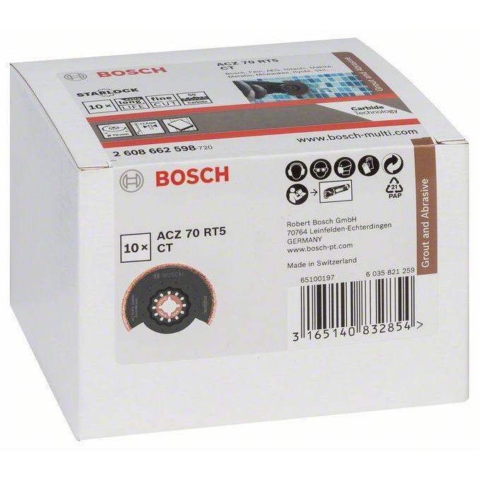 Bosch carbide-RIFF segmentni list testere za tanki rez ACZ 70 RT5 70 mm - pakovanje od 10 komada - 2608664486