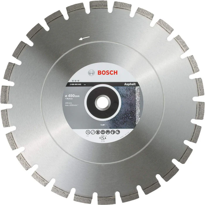 Bosch dijamantska rezna ploča Best for Asphalt 450 x 25,40 x 3,6 x 12 mm - 2608603643