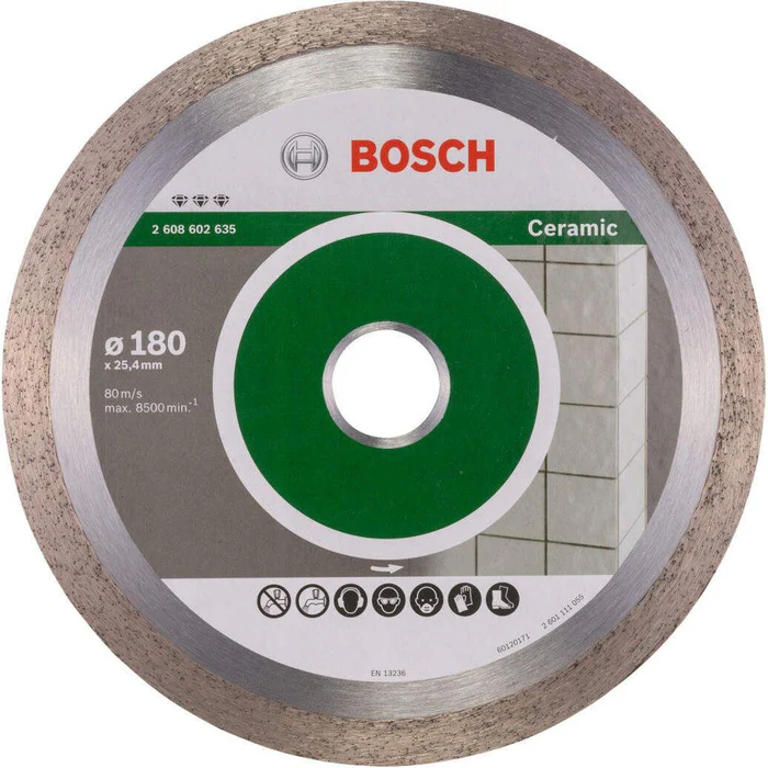 Bosch dijamantska rezna ploča Best for Ceramic 180 x 25,40 x 2,2 x 10 mm - 2608602635