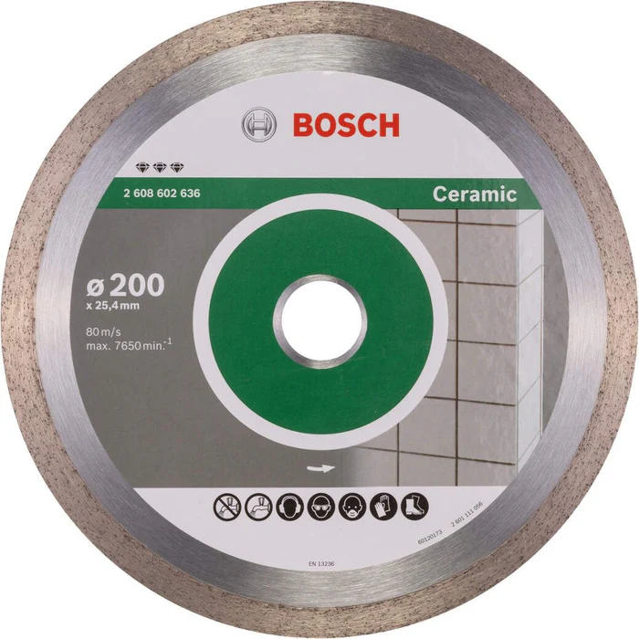 Bosch dijamantska rezna ploča Best for Ceramic 200 x 25,40 x 2,2 x 10 mm - 2608602636