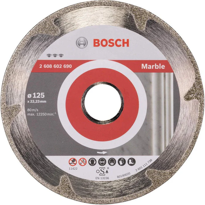 Bosch dijamantska rezna ploča Best for Marble 125 x 22,23 x 2,2 x 3 mm - 2608602690