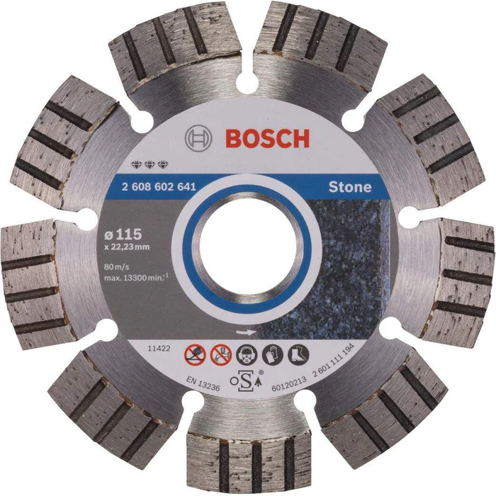 Bosch dijamantska rezna ploča Best for Stone 115 x 22,23 x 2,2 x 12 mm - 2608602641