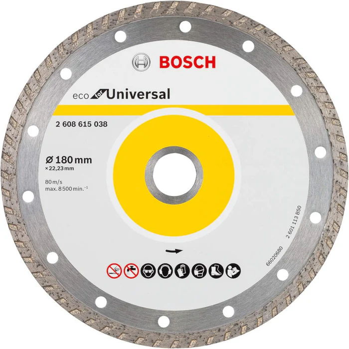 Bosch dijamantska rezna ploča ECO For Universal 180x22,23x2.6x7 - pakovanje od 10 komada (2608615047)