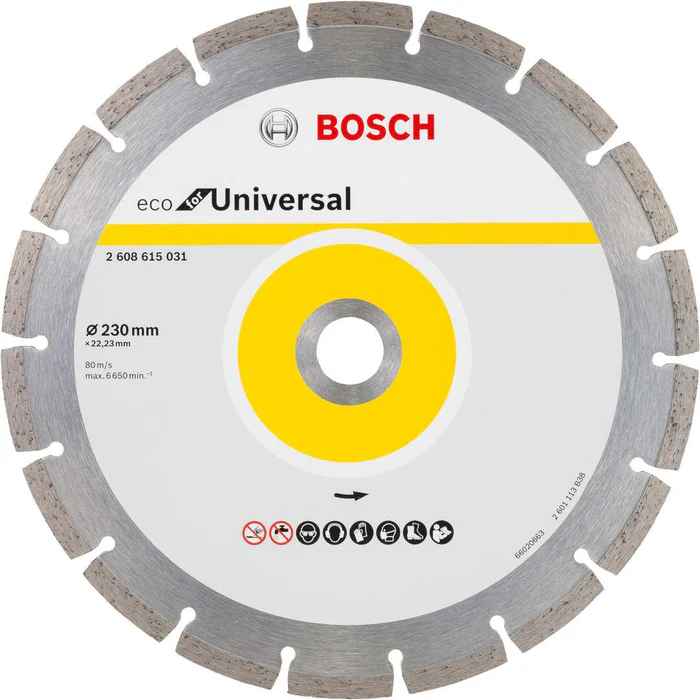 Bosch dijamantska rezna ploča ECO For Universal 230x22,23x2,6x7 - pakovanje od 10 komada (2608615044)