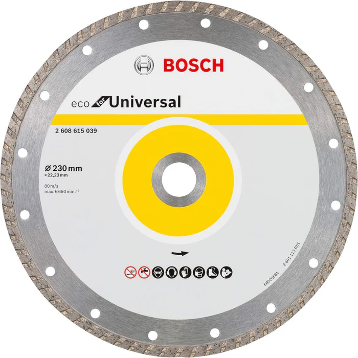 Bosch dijamantska rezna ploča ECO For Universal 230x22,23x3,0x7 - pakovanje od 10 komada (2608615048)