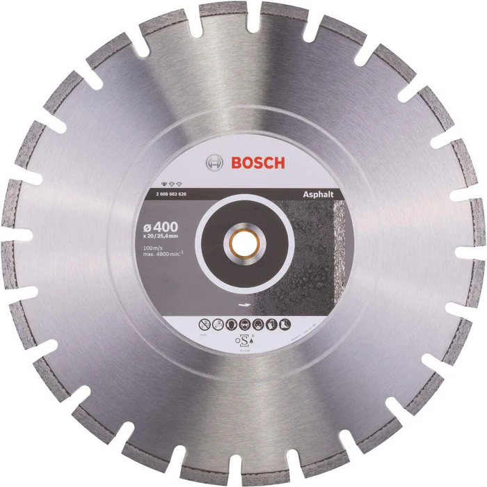 Bosch dijamantska rezna ploča Standard for Asphalt 400 x 20/25,40 x 3,6 x 10 mm - 2608602626