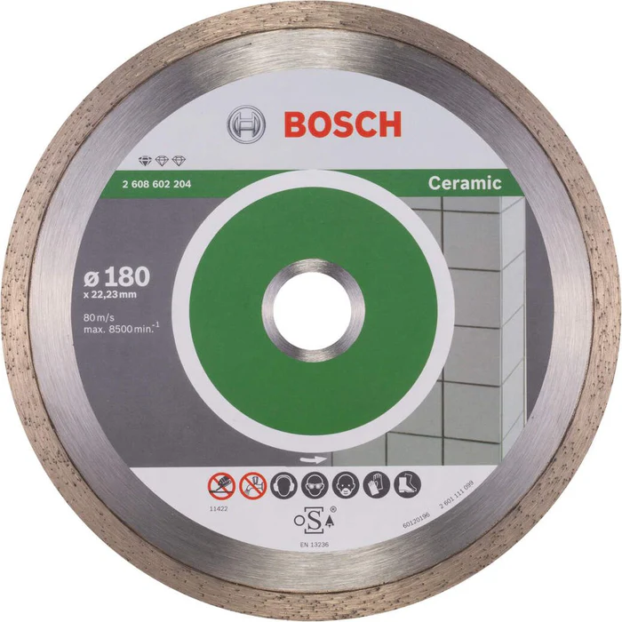 Bosch dijamantska rezna ploča Standard for Ceramic 180 x 22,23 x 1,6 x 7 mm - pakovanje od 1 komada (2608602204)