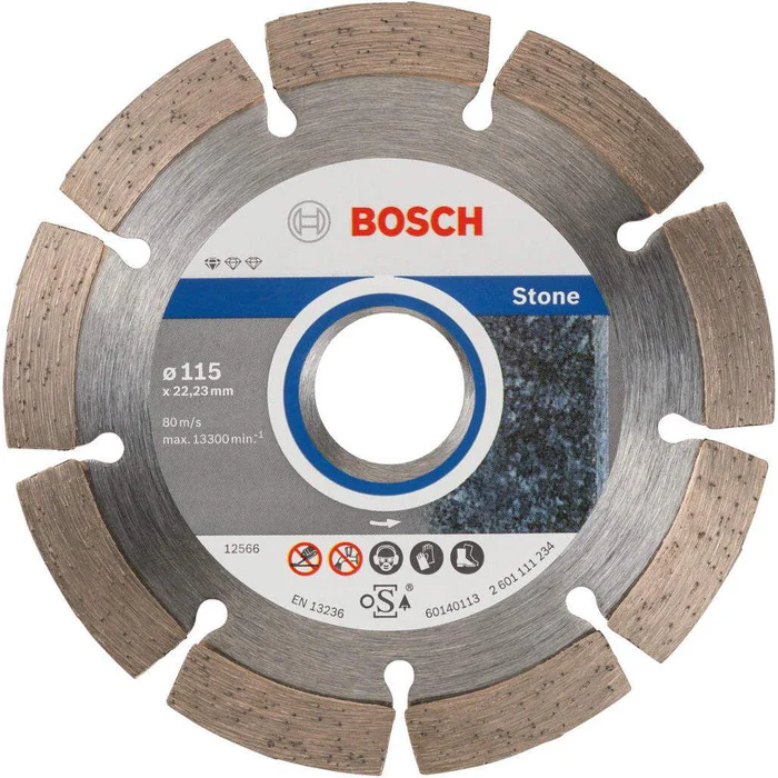 Bosch dijamantska rezna ploča Standard for Stone 115 x 22,23 x 1,6 x 10 mm pakovanje od 10 komada - 2608603235