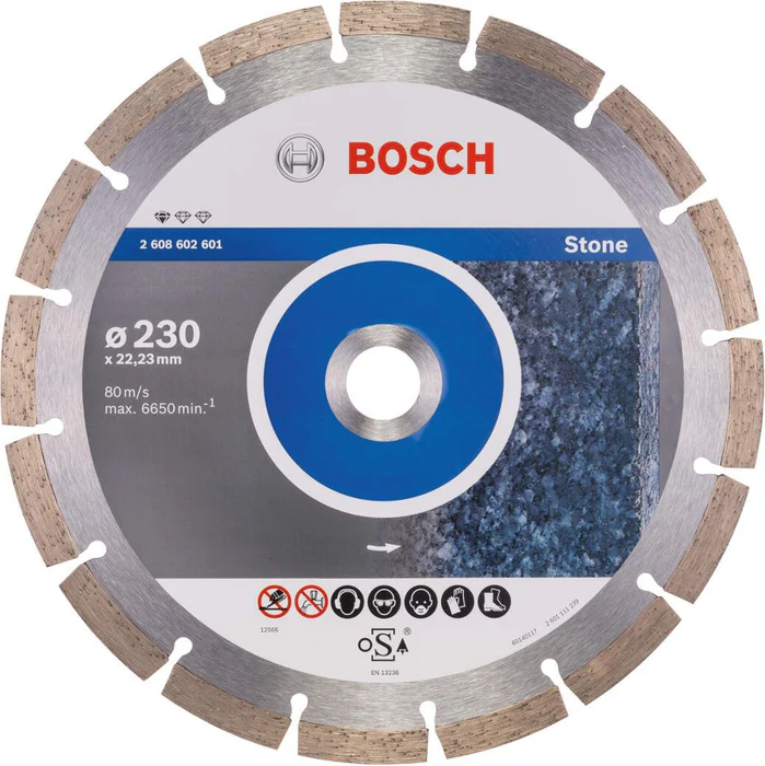 Bosch dijamantska rezna ploča Standard for Stone 230 x 22,23 x 2,3 x 10 mm pakovanje od 1 komada - 2608602601