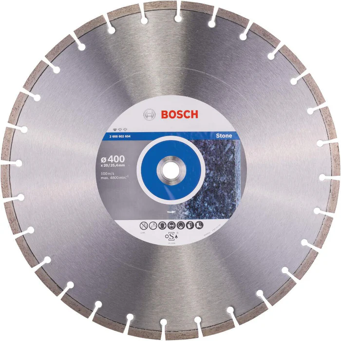 Bosch dijamantska rezna ploča Standard for Stone 400 x 20/25,40 x 3,2 x 10 mm - 2608602604