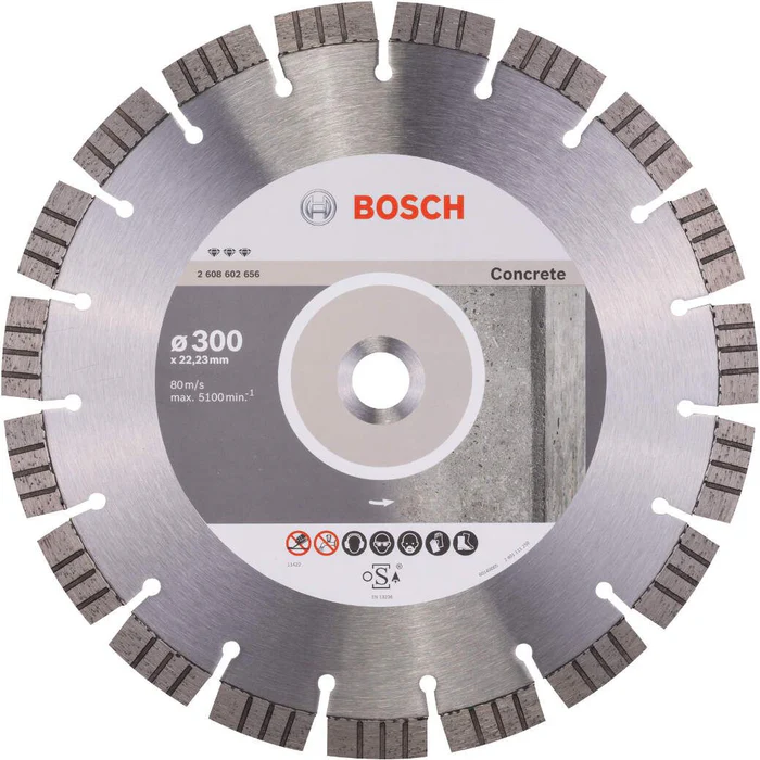 Bosch dijamantska rezna ploča za beton Best for Concrete 300 x 22,23 x 2,8 x 15 mm - 2608602656