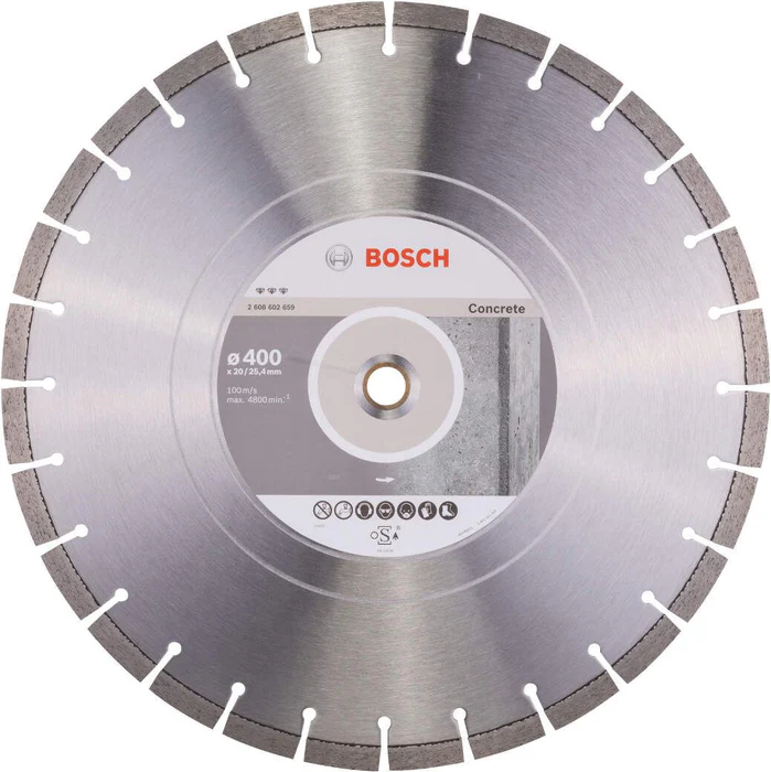 Bosch dijamantska rezna ploča za beton Best for Concrete 400 x 20,00 + 25,40 x 3,2 x 12 mm - 2608602659