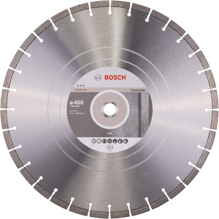 Bosch dijamantska rezna ploča za beton Best for Concrete 450 x 25,40 x 3,6 x 12 mm - 2608602660