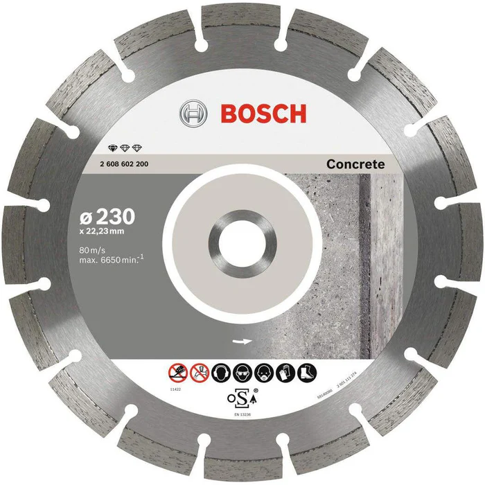 Bosch dijamantska rezna ploča za beton Standard for Concrete 230 x 22,23 x 2,3 x 10 mm pakovanje od 10 komada - 2608603243