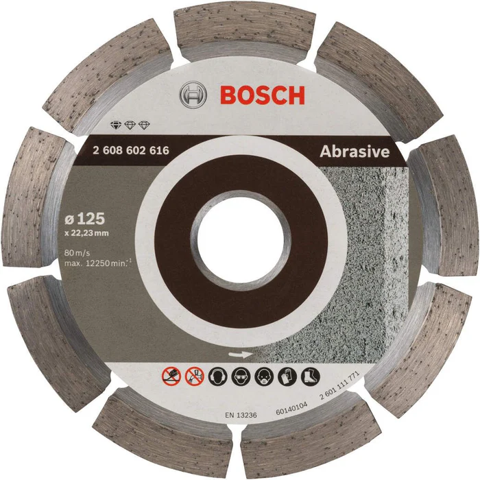 Bosch dijamantska rezna ploča za ciglu i crep Standard for Abrasive 125 x 22,23 x 6 x 7 mm - 2608602616