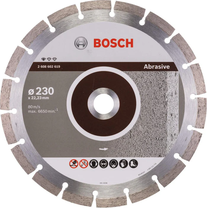 Bosch dijamantska rezna ploča za ciglu i crep Standard for Abrasive 230 x 22,23 x 2,3 x 10 mm - 2608602619