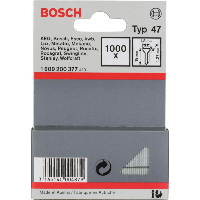 Bosch ekser tip 47 1,8 x 1,27 x 19 mm - 1609200377