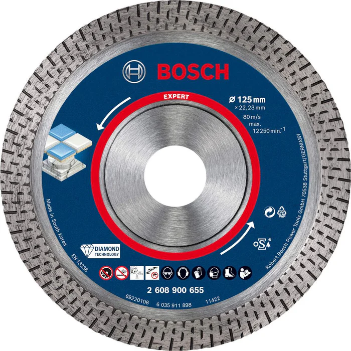 Bosch EXPERT HardCeramic dijamantska rezna ploča 125 x 22,23 x 1,4 x 10 mm - 2608900655