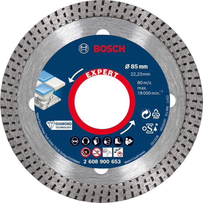 Bosch EXPERT HardCeramic dijamantska rezna ploča 85 x 22,23 x 1,6 x 7 mm - 2608900653