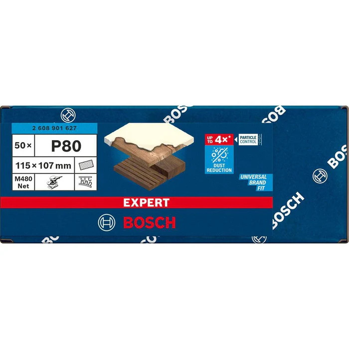 Bosch EXPERT M480 brusni list za vibracionu brusilicu 115 x 107mm granulacija 80; pakovanje od 50 komada - 2608901627