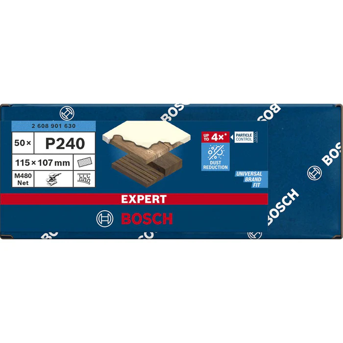 Bosch EXPERT M480 brusni list za vibracionu brusilicu 115 x 107mm granulacija 240; pakovanje od 50 komada - 2608901630