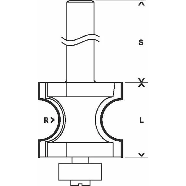 Bosch glodalo polovičnog štapa 8 mm, R1 6 mm, L 19 mm, G 63 mm - 2608628360