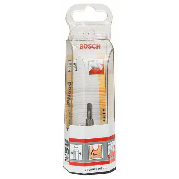 Bosch glodalo za poluokrugle kanale 8 mm, R1 3 mm, D 6 mm, L 12,7 mm, G 50,8 mm - 2608629368