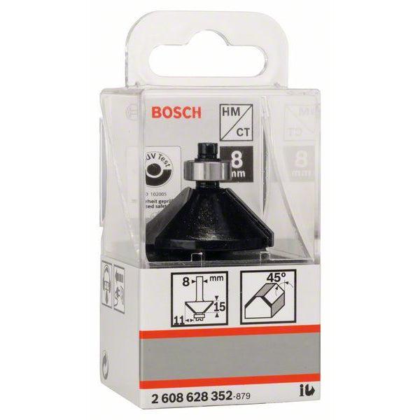 Bosch glodalo za skošavanje ivica 8 mm, B 11 mm, L 15 mm, G 56 mm, 45° - 2608628352